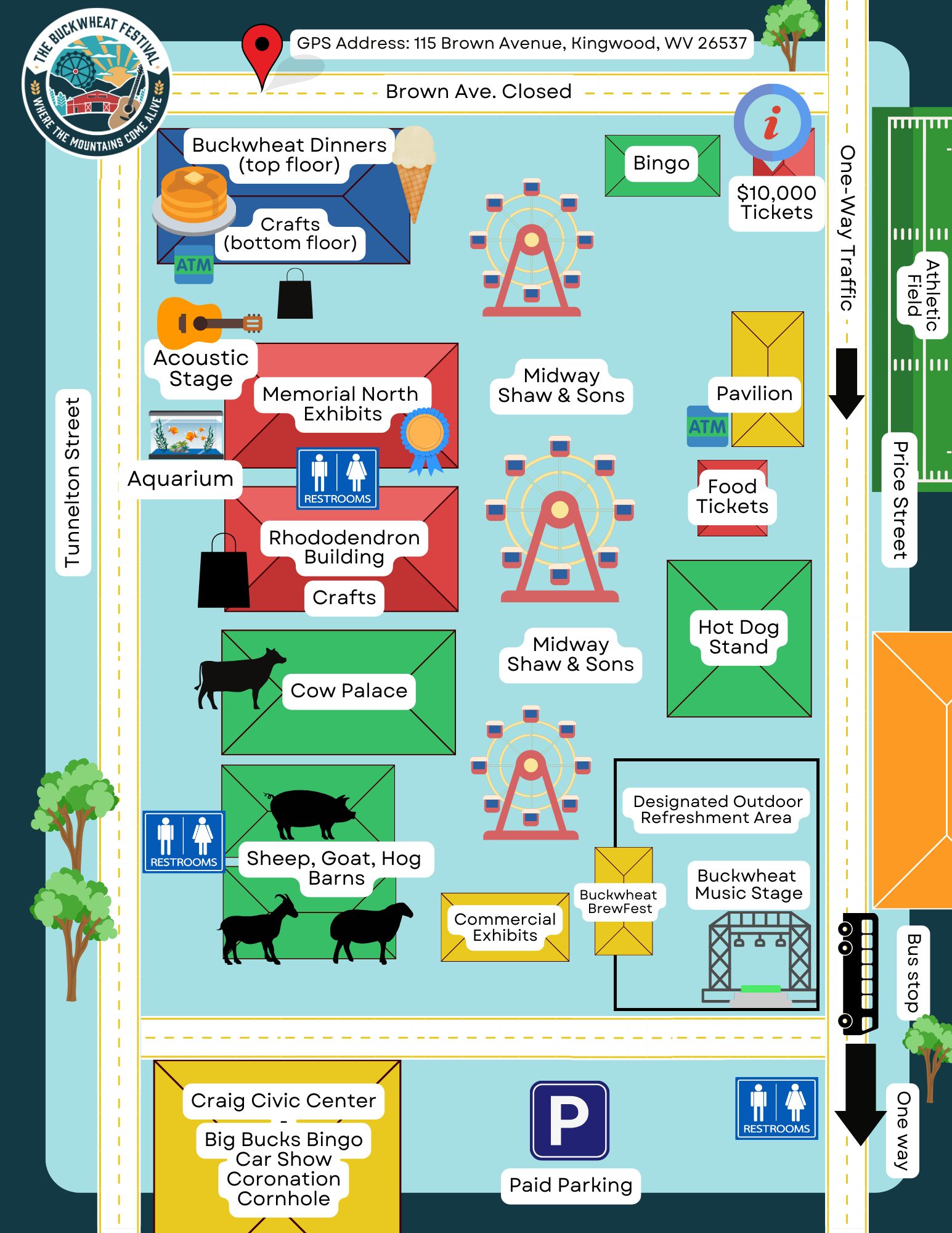 Venue Map – Buckwheat Festival